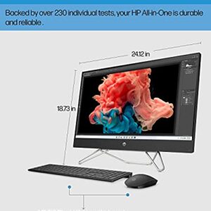 HP 27-inch FHD IPS 2022 ~ Newest ~ All-in-One Desktop Computer 10-Core 12th Intel Core i7-1255U Iris Xe Graphics ~ 16GB DDR4 1TB SSD ~ Bluetooth Windows 11 Pro White Wireless KB Mouse 32GB USB Drive