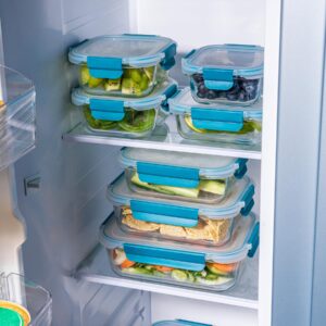 GC GENICOOK Glass Food Storage Containers with Lids-Glass Meal Prep Containers for Lunch-Pantry Kitchen Storage Containers,Freezer Safe,Leak-Proof,Stackable,Large Capacity