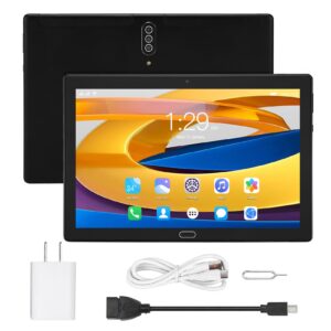 Focket 10.1 Inch Tablet, 6GB 128GB Tablet Octa Core Processor Tablet for Android 10, HD Tablet 5G Tablet WiFi Dual SIM Portable Tablet Gaming Tablet 6000mAh Long Last Tablets PC GPS BT (Black)