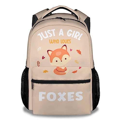 CUNEXTTIME Fox Backpack for Girls Boys, 16 Inch Orange Backpacks for School, Cute Lightweight Durable Bookbag for Kids