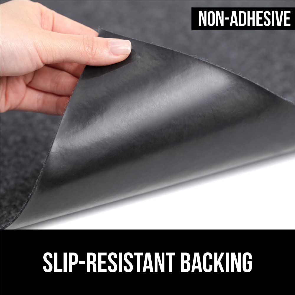 Gorilla Grip Under Sink Mat and Adhesive Liner, Mat Liner Size 24x24, Quick Dry Machine Washable, Adhesive Liner Size 17.5 in x 20 FT, Removable Easy Install, Both in Gray, 2 Item Bundle