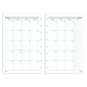 2024 TUL® Discbound Weekly/Monthly Planner Refill Pages, Junior Size