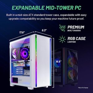 Skytech Gaming Shiva Gaming PC Desktop – Intel Core i5 12400F 2.5 GHz, NVIDIA RTX 4060, 1TB NVME SSD, 16GB DDR4 RAM 3200, 650W Gold PSU, 11AC Wi-Fi, Windows 11 Home 64-bit,White