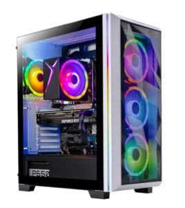 skytech chronos gaming pc desktop – intel core i5 12400f 2.5 ghz, nvidia rtx 4060, 1tb nvme ssd, 16gb ddr4 ram 3200, 650w gold psu, 11ac wi-fi, windows 11 home 64-bit