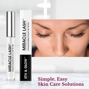 5th & Glow Miracle Lash Enhancing Serum, Eyelash Serum to Nourish, Hydrate, and Protect Eyelashes, Promotes Lash Growth