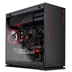 Skytech Azure Gaming PC, Ryzen 7 5700X 3.4 GHz (4.6GHz Turbo Boost), NVIDIA RTX 4060 8GB GDDR6X, 1TB NVME, 16GB DDR4 RAM 3200, 650W Gold PSU, Wi-Fi, Win 11 Home