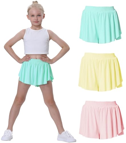 Girls Flowy Shorts Butterfly Shorts Kids Cute Shorts for Girls 10-12 Years Old Girls Skorts