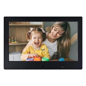 FOTOMOON Digital Picture Frame 10 Inch 1280 * 800 IPS HD Display via USB or SD Card, 16 GB Electronic Picture Frame, Gift for Family and Friends, Controlled by The Remote (Black)