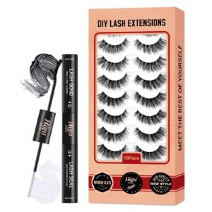 lash clusters diy eyelash extensions 10 pairs higu clace manga cluster lashes bond and seal