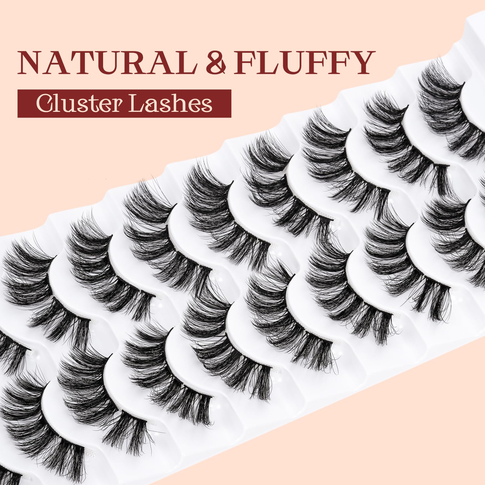 Lash Clusters DIY Eyelash Extensions 10 Pairs Higu clace Manga Cluster Lashes Bond And Seal