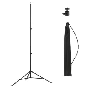 altson 7 ft aluminum light standk light photography tripod stand with case, portable photo video tripod stand for speedlight, flash, softbox, umbrella, strobe light, camera