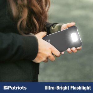 4Patriots Patriot Power Cell CX: Portable Solar Power Bank - Rechargeable External Battery with 3 USB Ports, 8,000 mAh Lithium Ion Battery, LED Flashlight, Great for Camping, Hiking or Emergencies