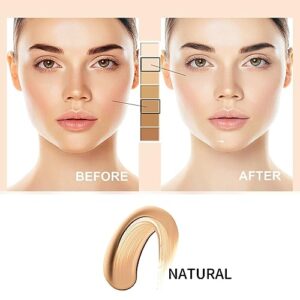 2PCS Skin Tone Adjusting CC Cream SPF 50,Cosmetics CC Cream Self Adjusting for Mature Skin, CC Cream Face Sunscreen and Foundation, Primer Moisturizing Skin Concealer Brightening Skin Tone