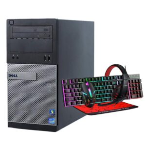 dell optiplex computer gaming desktop, intel core i7 3rd gen 3.2ghz processor, 16gb ram, 512gb ssd, nvidia 1660 6 gb, ultronix keyboard, mouse, mousepad, headset windows 10 pro (renewed)