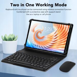 2 in 1 5G WiFi Tablet with Keyboard, Mate50 10.1 Inch FHD PC Tablet for Android12, 8GB RAM 256GB ROM, Octa Core USB C 4G Calling Tablet with Front 8MP Rear 16MP Camera for Daily (US Plug)