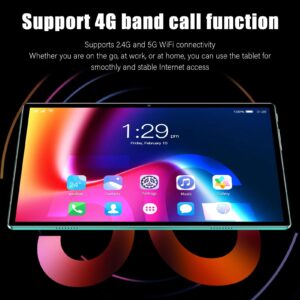 2 in 1 Tablet with Keyboard, 10.1 Inch FHD 5G WiFi Tablet with Dual Cameras for Android12, 8GB RAM 256GB ROM, 8 Core USB C PC Tablet Support 4G Network for Study Office Game (US Plug)