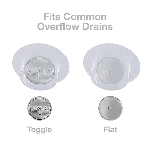 Danco 12078 Bathtub Overflow Drain Cover, Clear