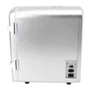 Zunate Mini Fridge, 4 Liter Portable Thermoelectric Cooler and Warmer, 6cans Travel Compact Refrigerator, Personal Refrigerator for Skincare, Beverage, Home, Office, Car (US Plug 100-240V)