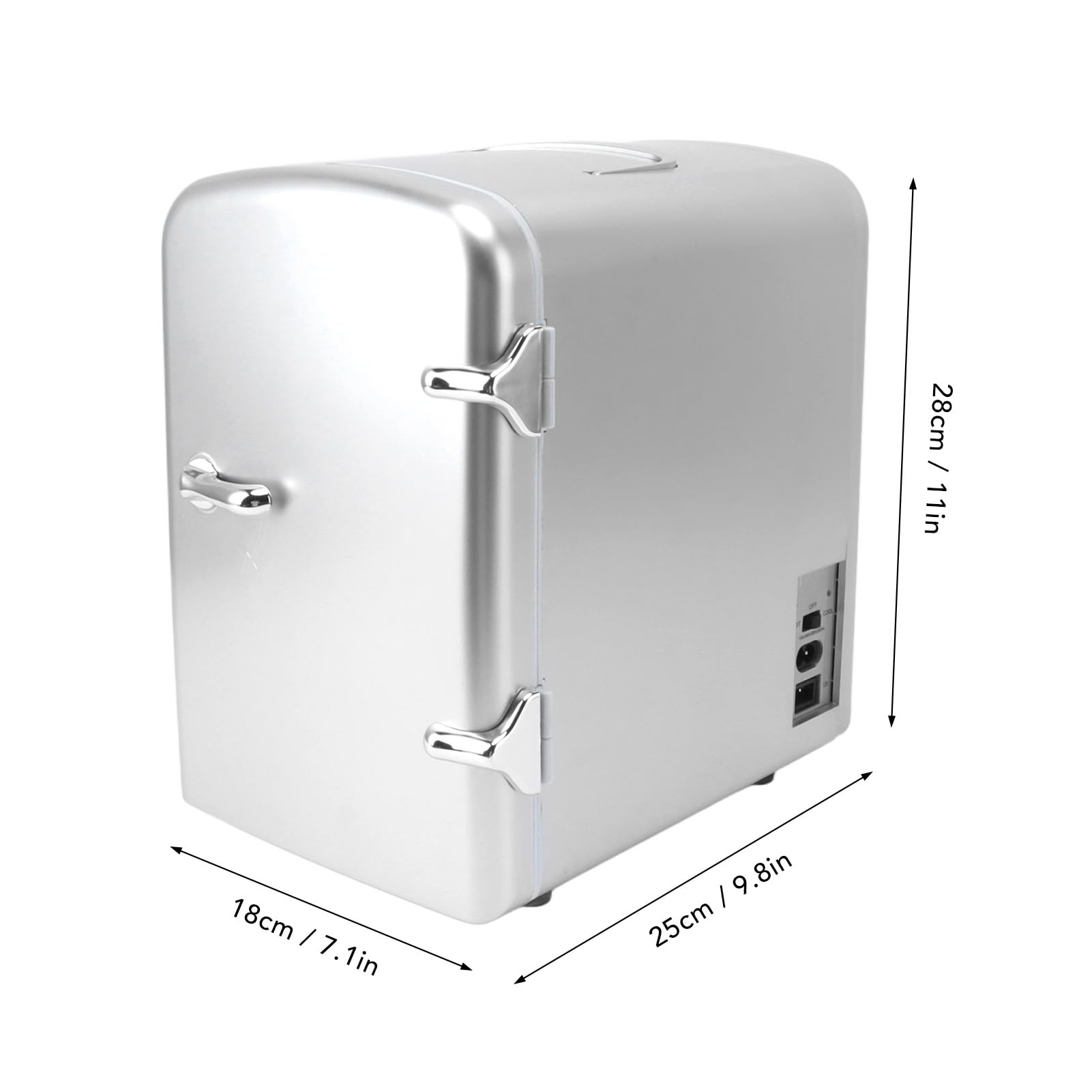 Zunate Mini Fridge, 4 Liter Portable Thermoelectric Cooler and Warmer, 6cans Travel Compact Refrigerator, Personal Refrigerator for Skincare, Beverage, Home, Office, Car (US Plug 100-240V)