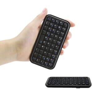 wireless bluetooth keyboard ultra slim silent mini wireless keyboard rechargeable portable pocket keyboard travel size handheld 49 keys cordless keyboard for iphone ipad android laptop windows, mac