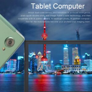 GLOGLOW 10.1 Inch 2 in 1 Tablet Computer, Fast Charging Tablet PC 100‑240V 8GB 256GB Night Reading Mode 5G WiFi for Entertainment (US Plug)