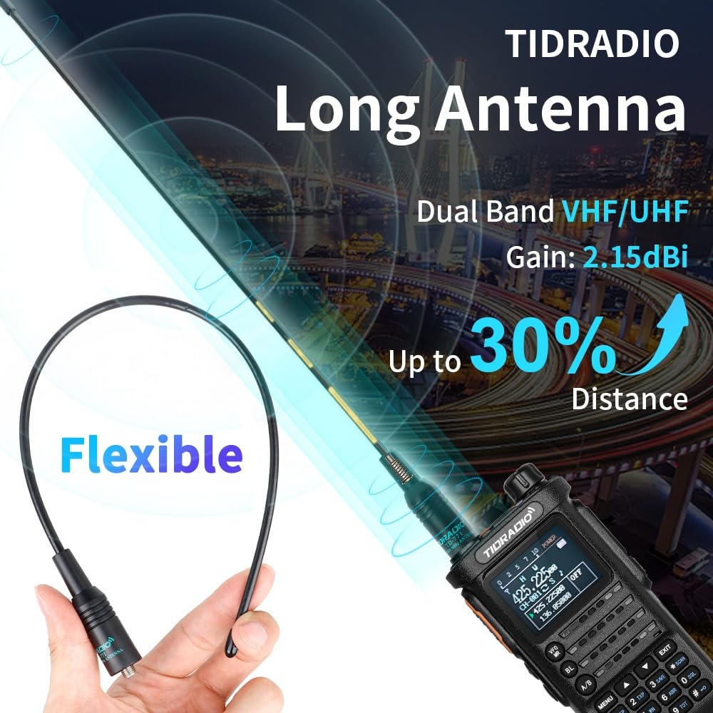 TIDRADIO (2nd Gen) TD-H8 GMRS Radio Two Way Radio,APP Programmable,Support Chirp,Long Range Walkie Talkies with 2pcs Rechargeable USB-C 2500mAh Battery,NOAA Weather Broadcast Receiver