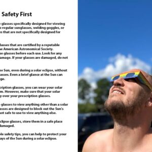 Premium Rainbow Solar Eclipse Viewing Glasses - Safe, ISO 12312-2, Durable Paper Frames - Pack of 2 - Perfect for Astro Enthusiasts and Outdoor Events