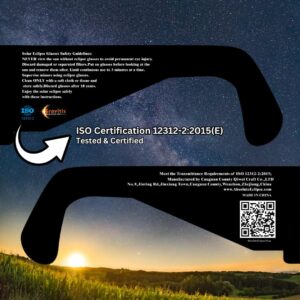 Gravitis Premium Solar Eclipse Glasses - ISO 12312-2 Certified for Safe Direct Sun Viewing, Durable Superior Cardboard Frame, Pack of 2 - Perfect for Astrology Enthusiasts