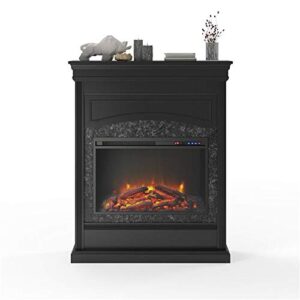 Pemberly Row Modern/Contemporary Electric Fireplace in Black