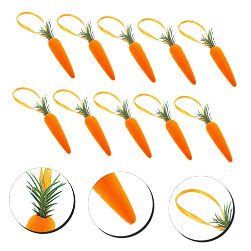 DECHOUS 10pcs Easter Decoration Easter Carrot Easter Tree Decorations and Ornaments Egg Easter Tiered Tray Decor Easter Hanging Carrot Easter Hanging Ornaments Carrot Decor Set Rabbit Foam