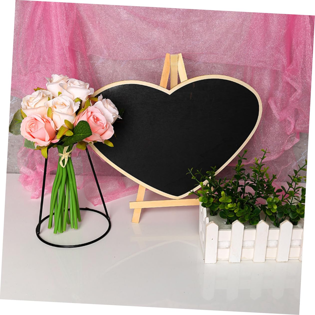 Ciieeo 2pcs Blackboard Crafts Easel for Table Easel for Small Message Board Sign Chalk Board Sign Mini Tablet Blackboard for Small Desktop Tablet Display Blackboard Platen