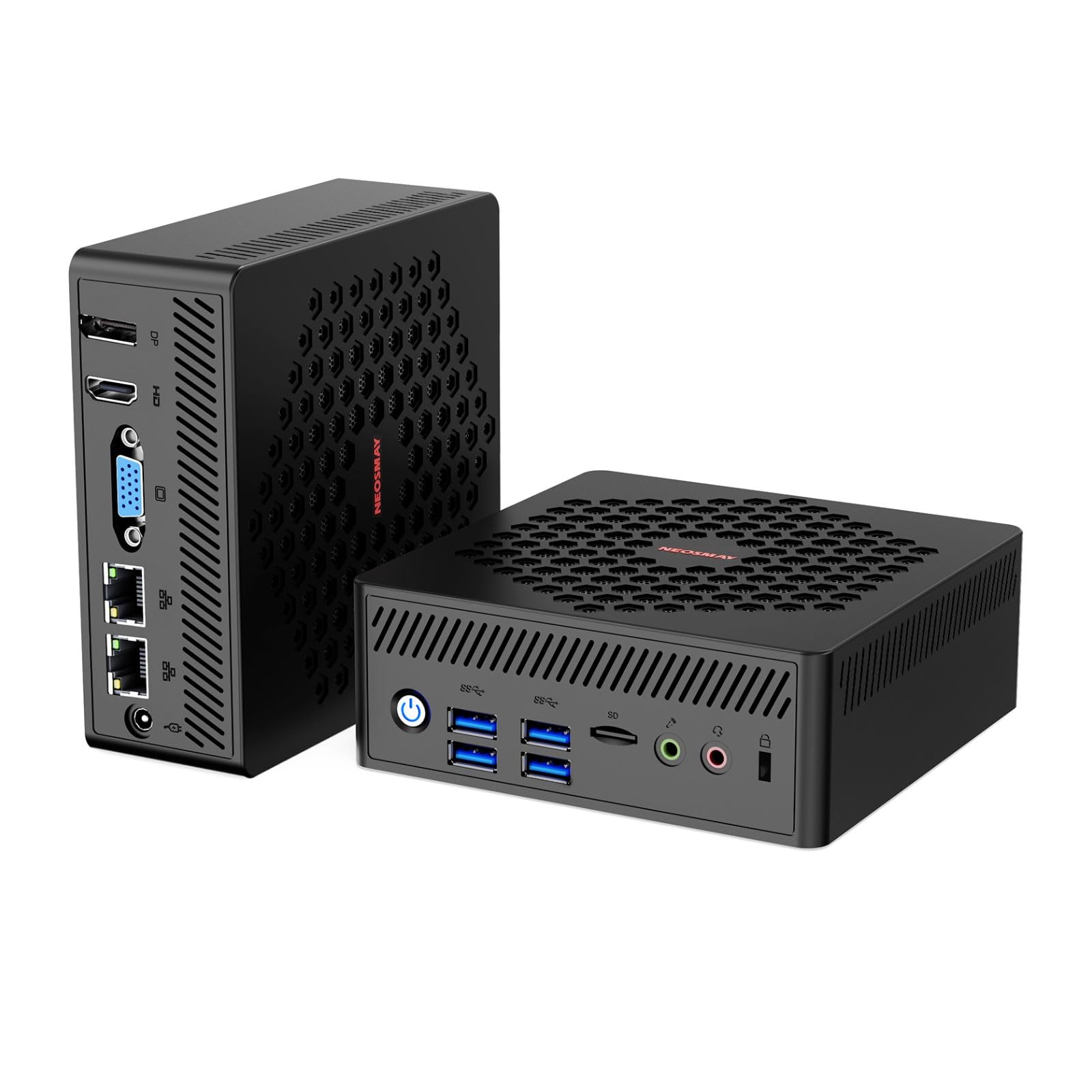 Fanless N100 Mini PC Firewall Micro Appliance,Intel 12th Alder Lake-N100 Dual Gigabit Ethernet Desktop Mini Computer 16GB DDR4 RAM 512GB NVME SSD,Home Office Business PC 4K Triple Display DP/HD/VGA