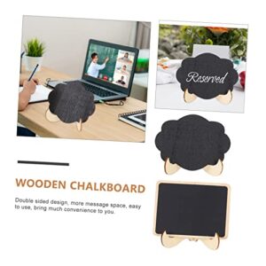 STOBOK 20pcs Small Blackboard Wedding Decoration Mini Chalkboard Wood Decor Mini Blackboard with Easel Table Blackboard Holder Small Chalkboard Sign Wooden Black Wooden Chalkboard Desktop