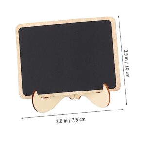 STOBOK 20pcs Small Blackboard Wedding Decoration Mini Chalkboard Wood Decor Mini Blackboard with Easel Table Blackboard Holder Small Chalkboard Sign Wooden Black Wooden Chalkboard Desktop