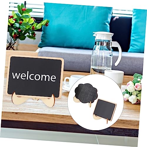 STOBOK 20pcs Small Blackboard Wedding Decoration Mini Chalkboard Wood Decor Mini Blackboard with Easel Table Blackboard Holder Small Chalkboard Sign Wooden Black Wooden Chalkboard Desktop