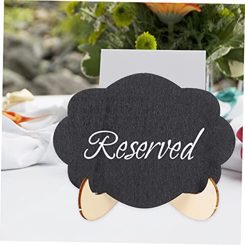 STOBOK 20pcs Small Blackboard Wedding Decoration Mini Chalkboard Wood Decor Mini Blackboard with Easel Table Blackboard Holder Small Chalkboard Sign Wooden Black Wooden Chalkboard Desktop