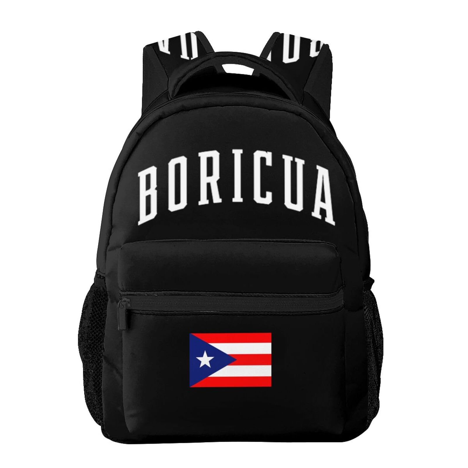 ROSIHODE Puerto Rico Flag Backpack Adjustable Shoulder Strap Bookbag, Casual Daypack Lightweight Backpack for Adults