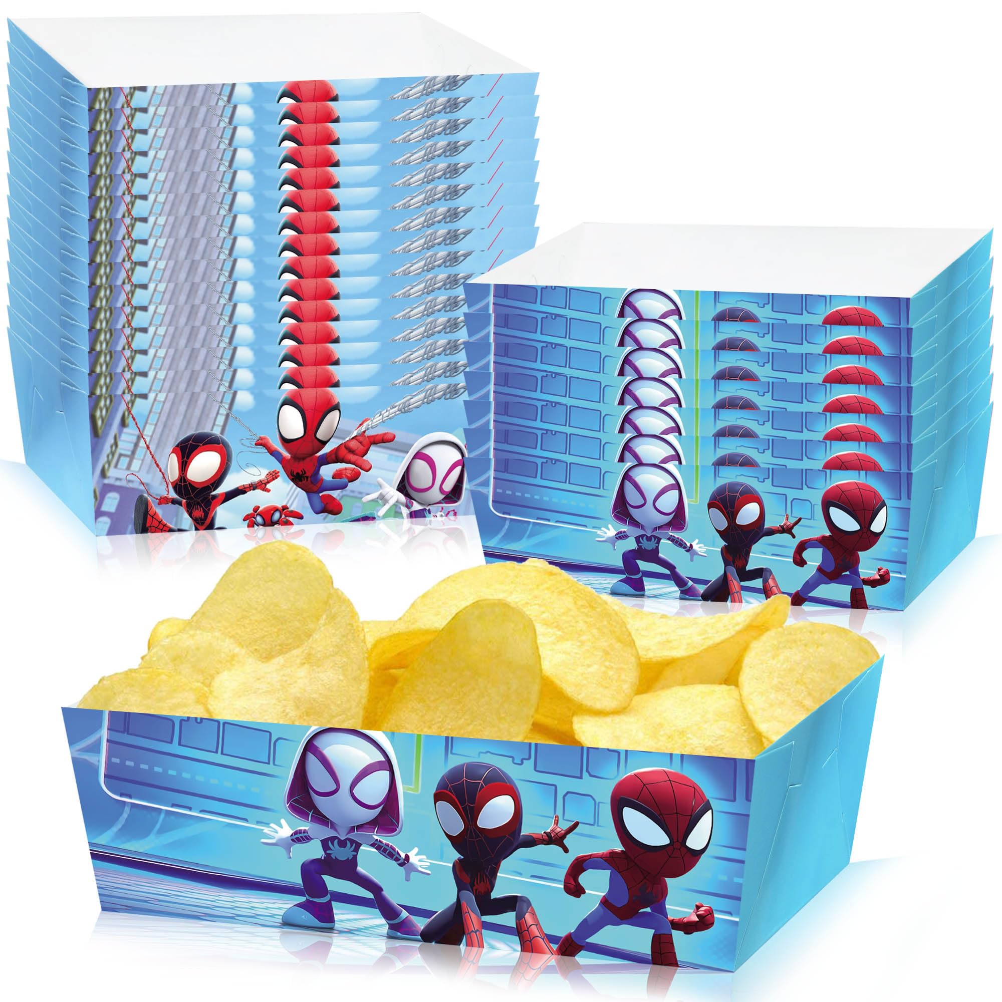 Spidey and His Amazing Friends Birthday Decorations, Party Supplies Paper Trays, Paper Tray for Spidey and His Amazing Friends Birthday Party Supplies, Spidey Theme Party Favors