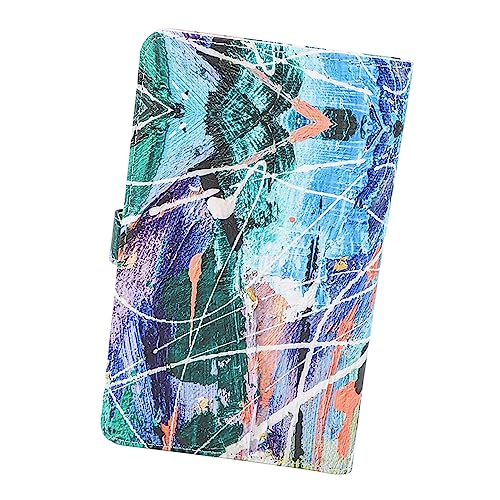 3in Photo Album, PU Leather Cover 16 Individual Pages Camera Photo Album Lock for Movie Ticket (Colorful Graffiti)