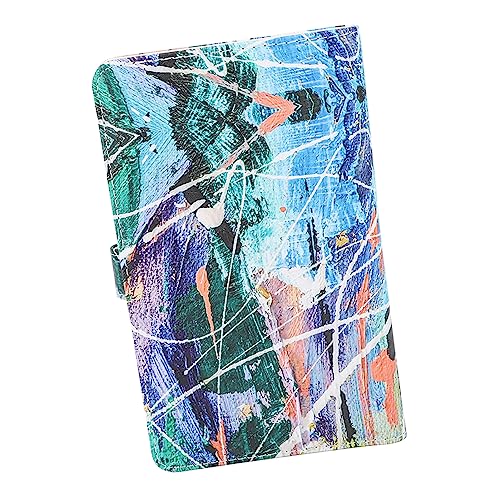 3in Photo Album, PU Leather Cover 16 Individual Pages Camera Photo Album Lock for Movie Ticket (Colorful Graffiti)