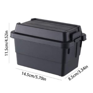 WYNOTT Tote Bin - 1 Quart Load-bearing Storage Bins - Stackable Organizing Tote Tub Box with Secure Latching Buckles & Lid for Camping, Garage, Basement