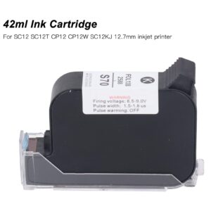 Fafeicy 42ml Ink Cartridge Replacement for Inkjet Printer High Adhesion and Quick Drying (Black)