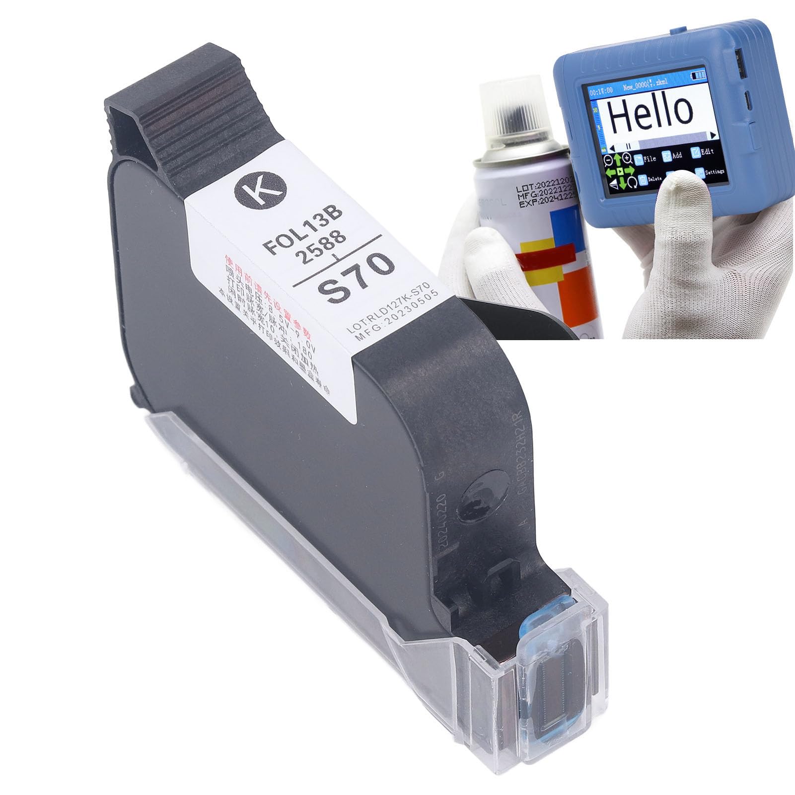 Fafeicy 42ml Ink Cartridge Replacement for Inkjet Printer High Adhesion and Quick Drying (Black)