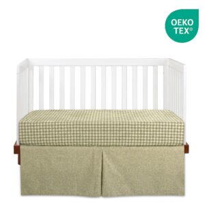 Bedward 100% Cotton (Excluding Quilt Filling) 3 Piece Baby, Toddler Crib Bedding Set ; Includes Fitted Sheet, Bed Skirt and Comforter Quilt for Nursery (Woodland Forest)