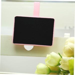 Veemoon 18pcs Message Board with Clips Wood Tags Mini Blackboard Signs Message Board Tag Sign Table Place Card Clip Chalkboard Food Signs Wedding Table Numbers Photo Dining Table