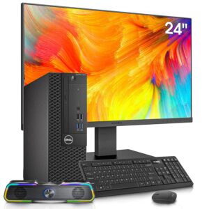 dell optiplex 3050 desktop computers with 24" monitor pc bundle,intel core i5-7500 3.4ghz,16gb ram new 512gb m.2 nvme ssd, ax200 built-in wifi 6,refurbished desktop,hdmi,windows 10 pro (renewed)