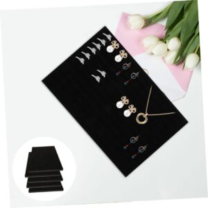 Holibanna 5pcs Box Black Ring Earring Insert Display Pad Ring Display Tray Black Drawers Necklace Holder Stand Trash Can Foam Insert Foam Ring Holder Pedestal Travel Sponge Jewelry