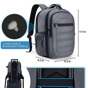 BAGSMART Camera Backpack, Expandable DSLR SLR Camera Bags for Photographers, Waterproof Photography Travel Backpack with 15.6" Laptop Compartment &Tripod Holder, Grey