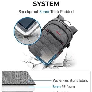 BAGSMART Camera Bag, DSLR SLR Camera Backpack Fits 13.3 Inch Laptop, Anti-theft Photography Backpacks with Rain Cover Tripod Holder, Grey