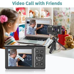 1080P Digital Camera for Kids Teens Boys Girls Adults,44MP Kids Camera with 32GB SD Card, Digital Camera with 16X Digital Zoom